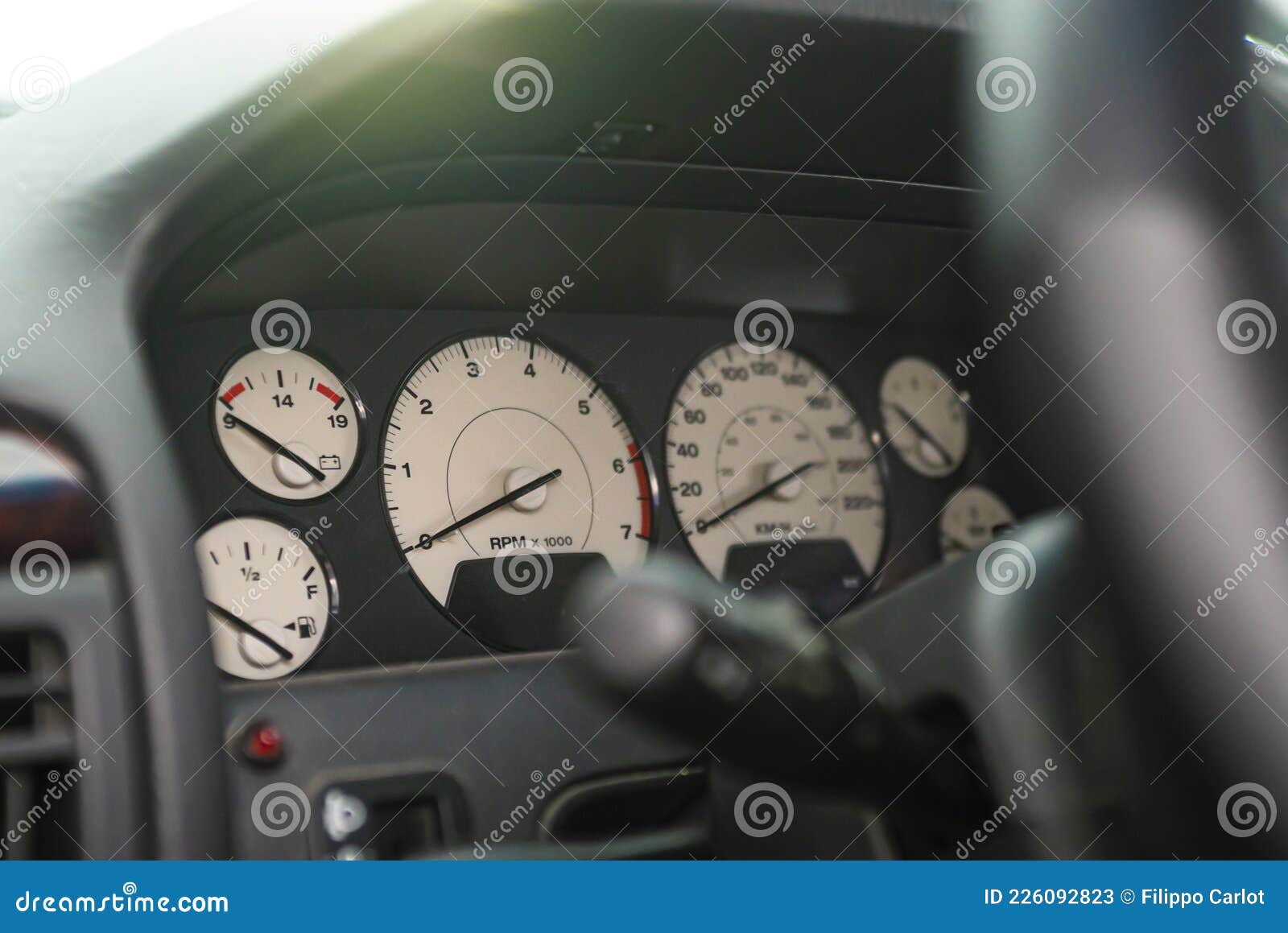 Car Dashboard and Speedometer and Tachometer Stock Image - Image of ...