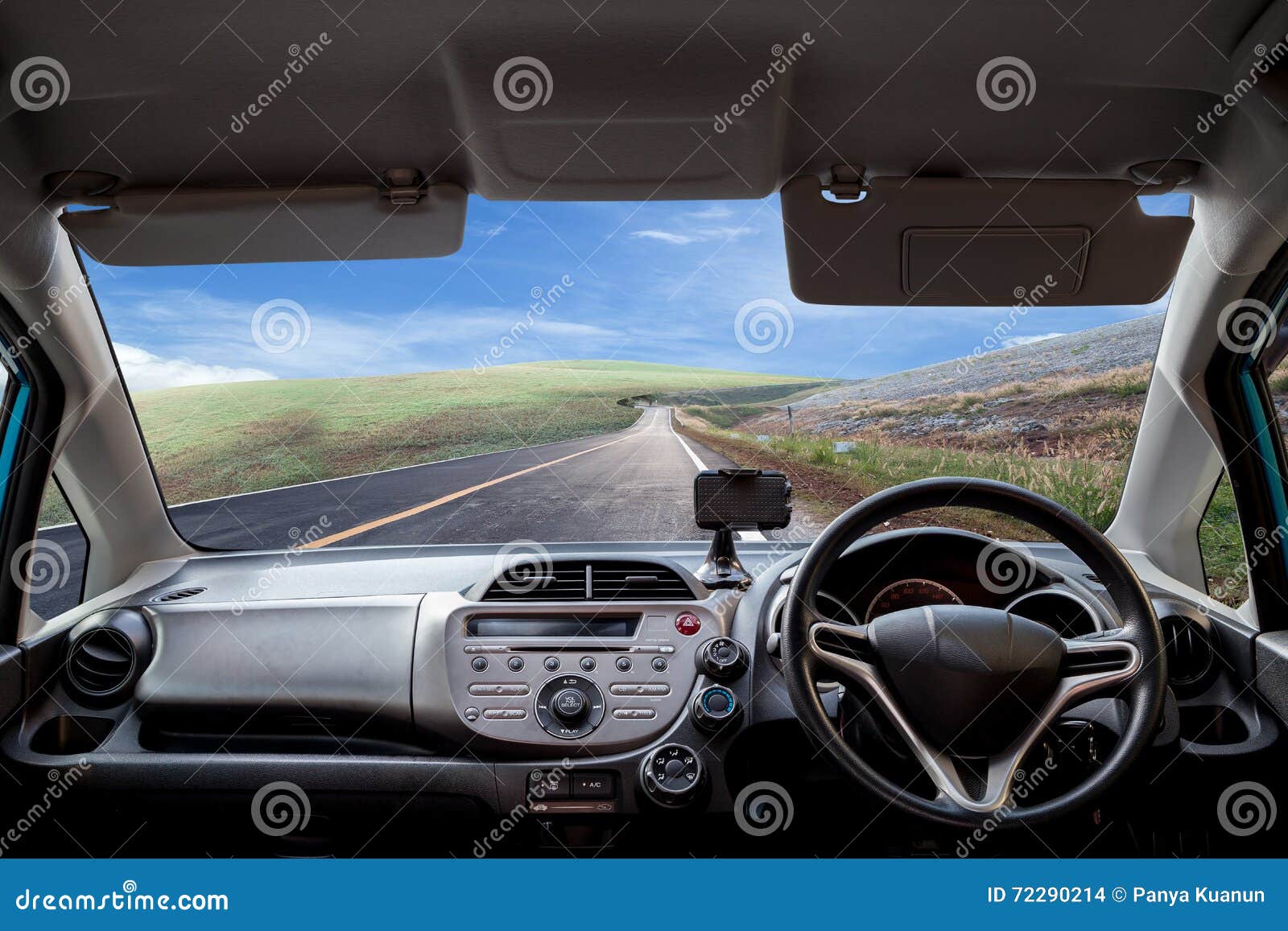Car Dashboard Speeds while on the Road Stock Photo - Image of freedom ...