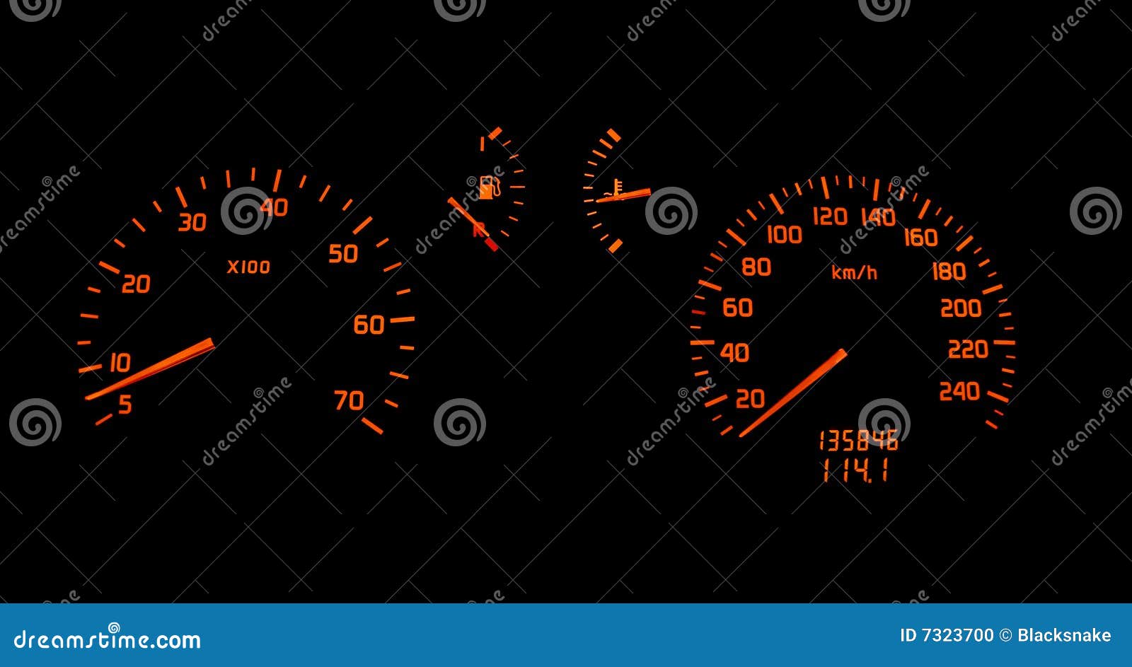 Car Dashboard Turn and Speed Meter Stock Photo - Image of auto ...