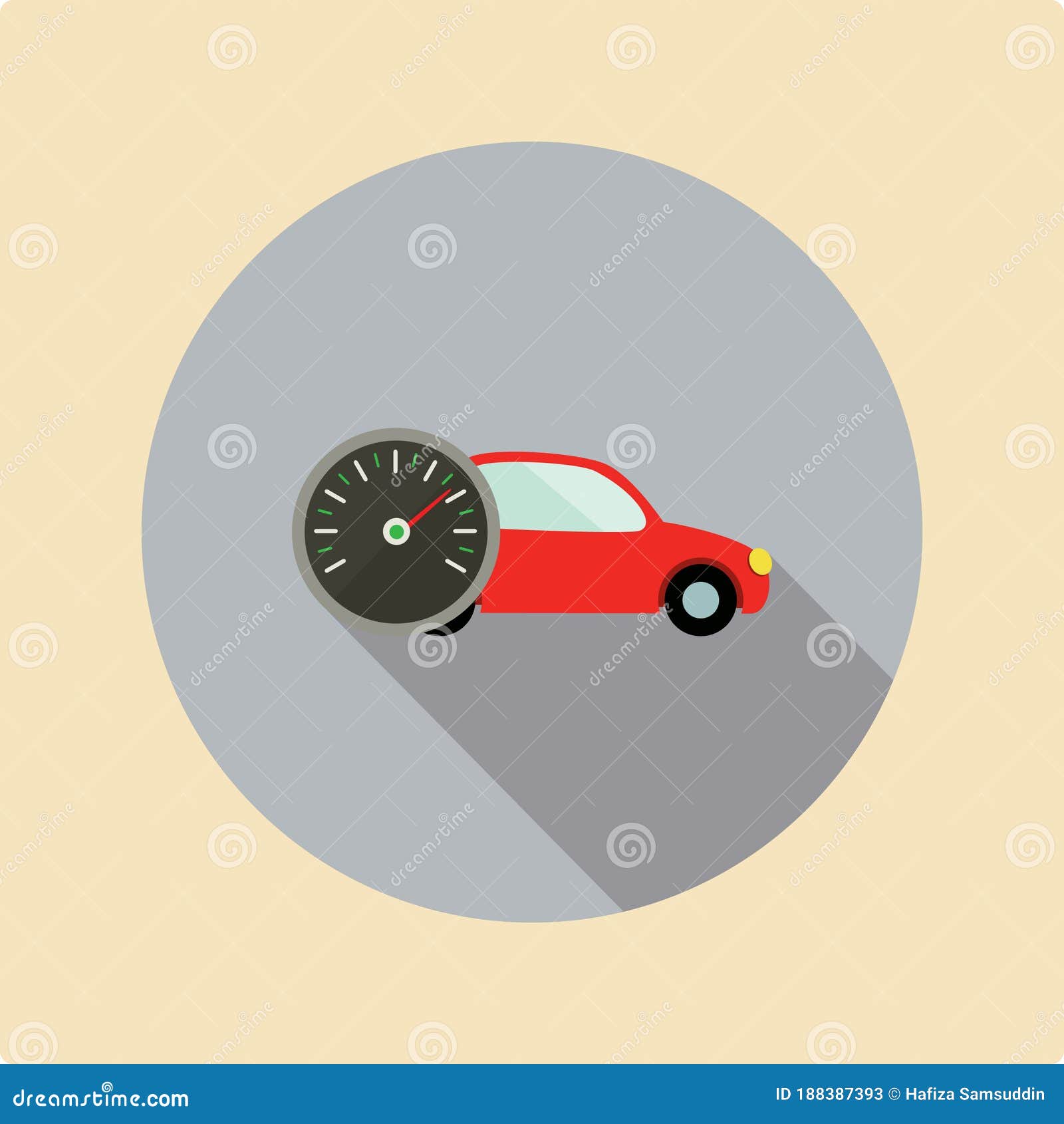 Car and Dashboard. Vector Illustration Decorative Design Stock Vector ...