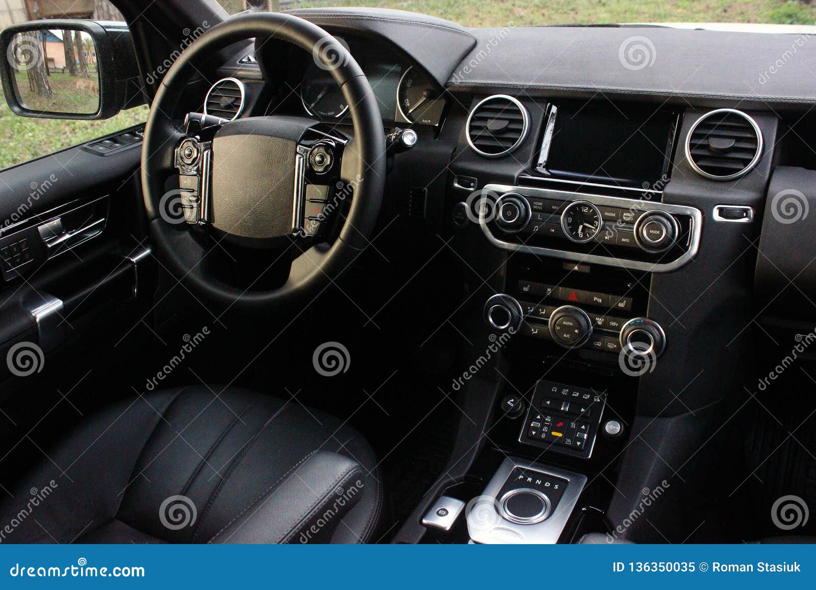View of the Interior of a Modern Automobile Showing the Dashboard Stock ...