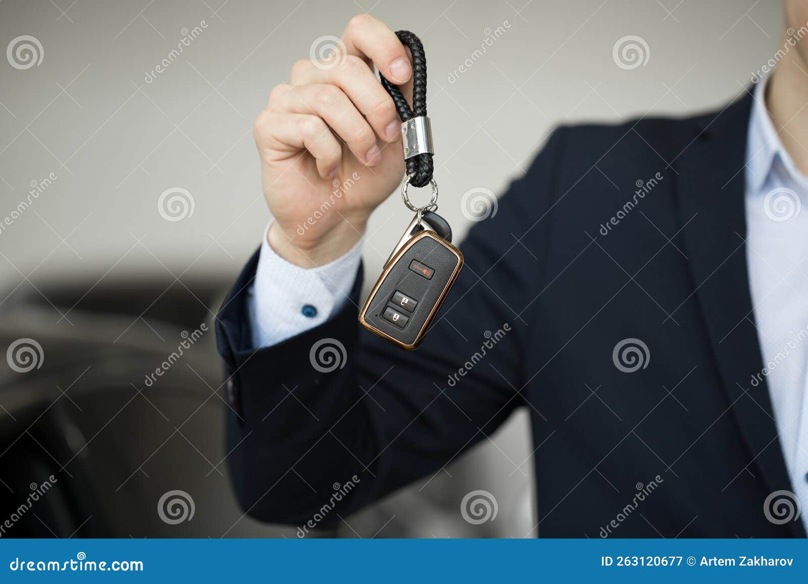Car Dealer with Key Close-up. Stock Image - Image of motor, transport ...