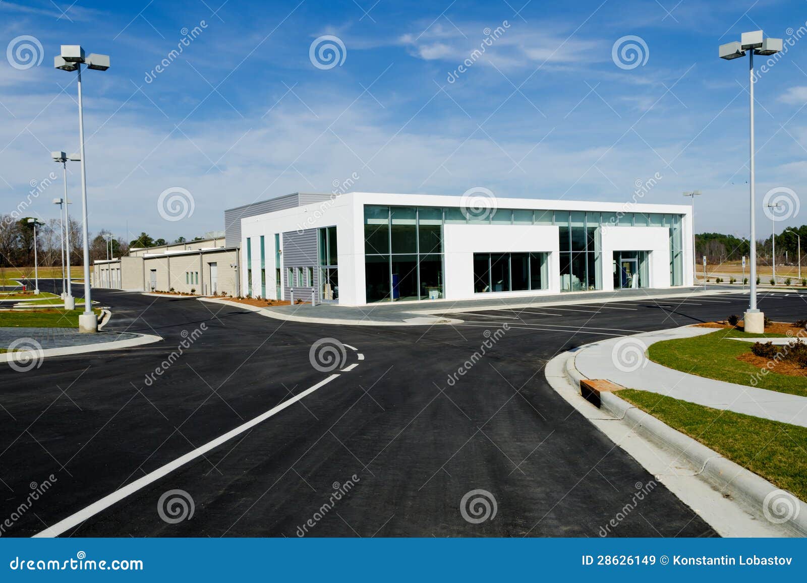 Car dealership site stock image. Image of sale, construction - 28626149