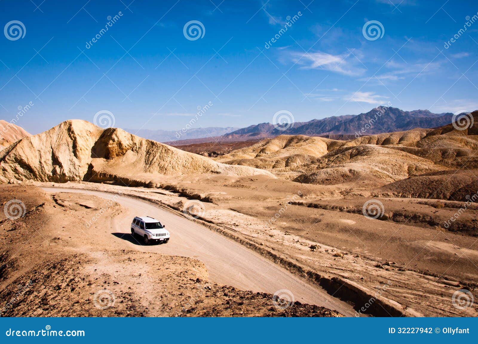 Car in Death Valley stock photo. Image of rock, national - 32227942