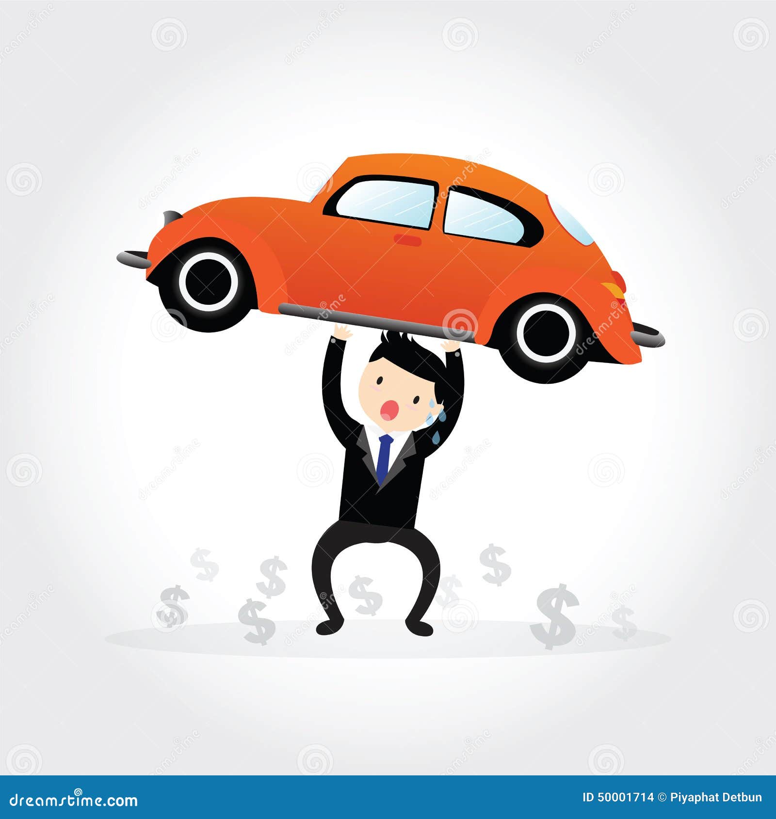 Car Debt stock illustration. Illustration of debt, people - 50001714