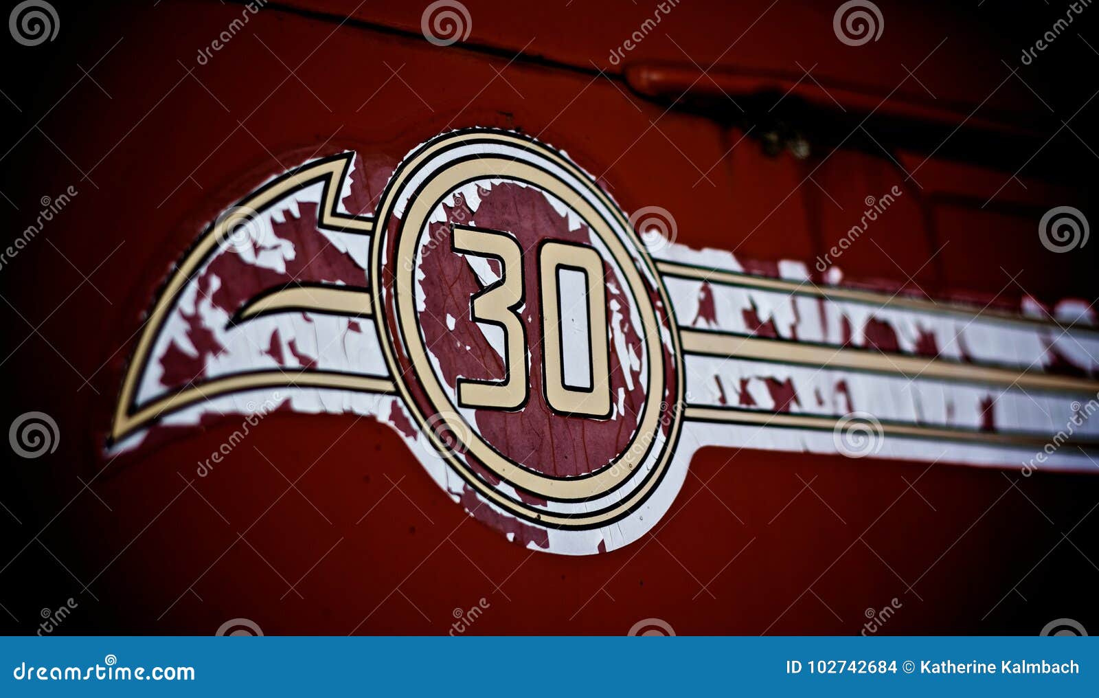 30 Car Decal stock photo. Image of number, thirty, vintage - 102742684