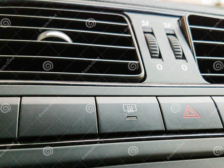 Car Defrost Button, Switch in Car Interior Stock Image - Image of ...