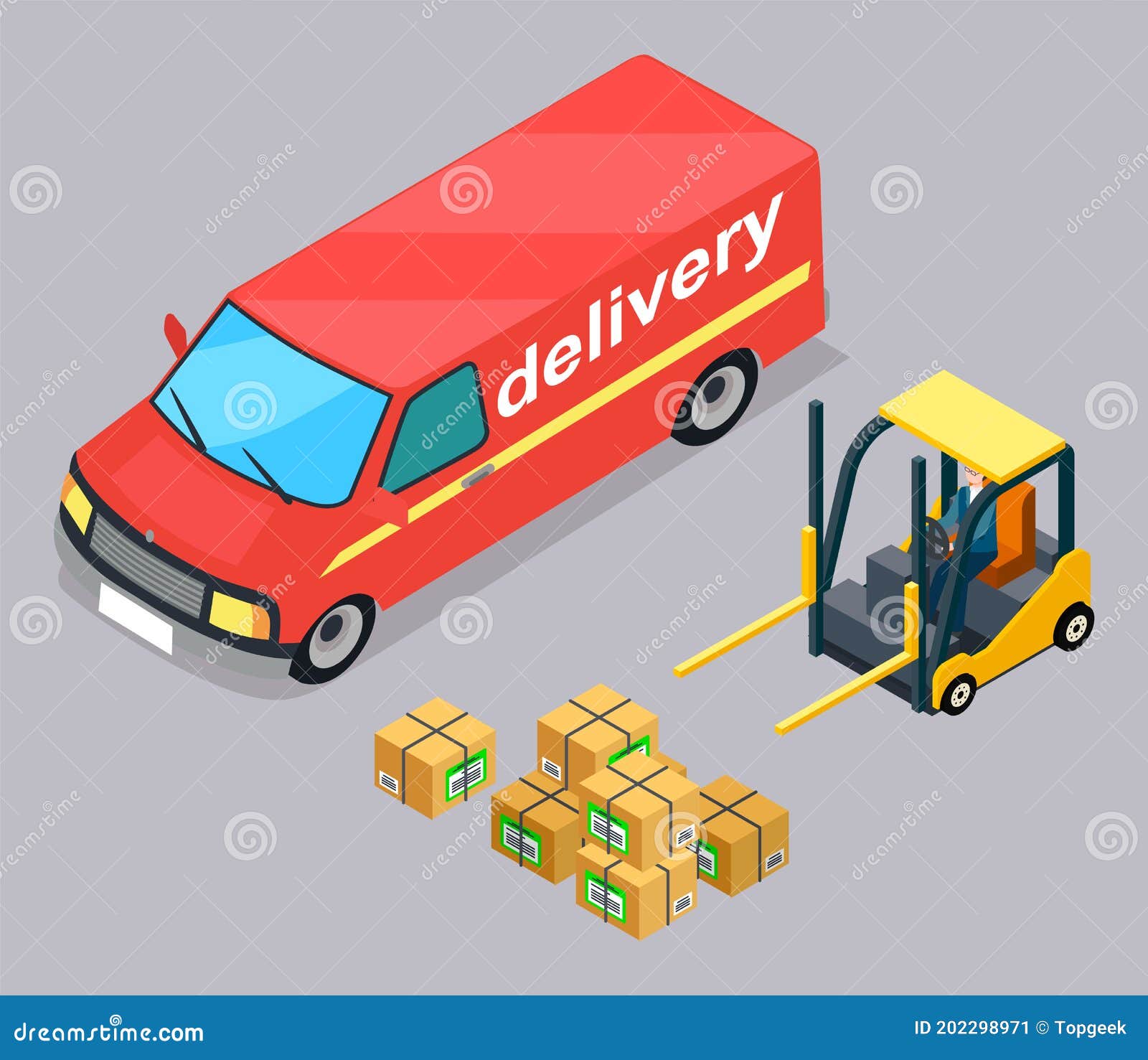 Car Delivery, Operator Loading Cargo, Boxes or Parcels with Labels, Man ...