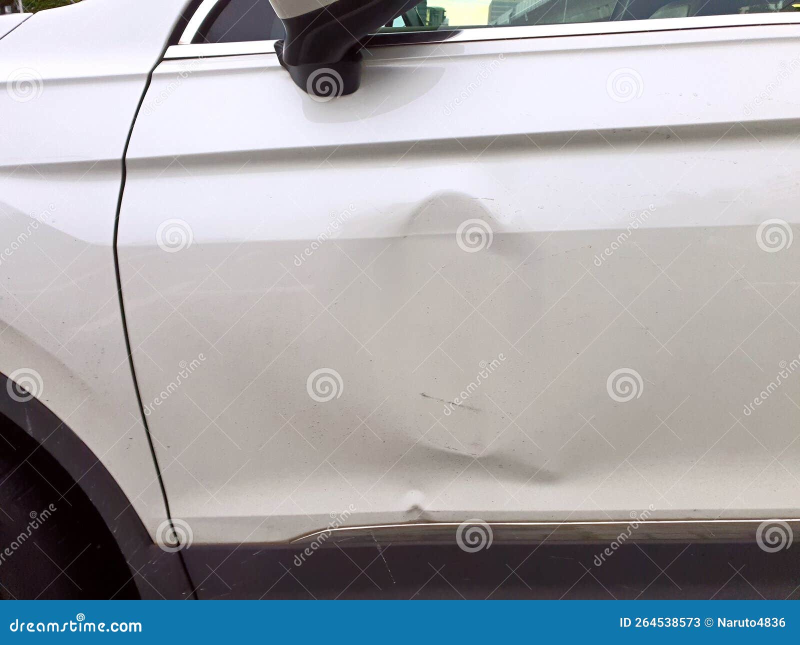Car with dent stock image. Image of rental, road, smash - 264538573
