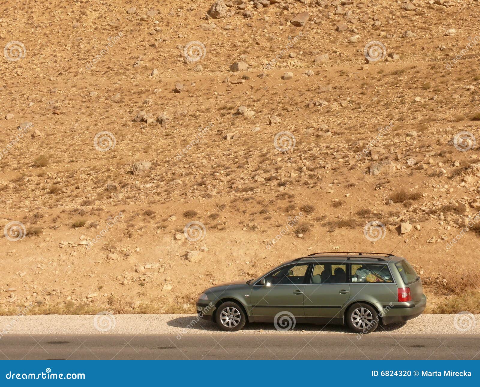 Car on a desert highway stock photo. Image of east, egypt - 6824320