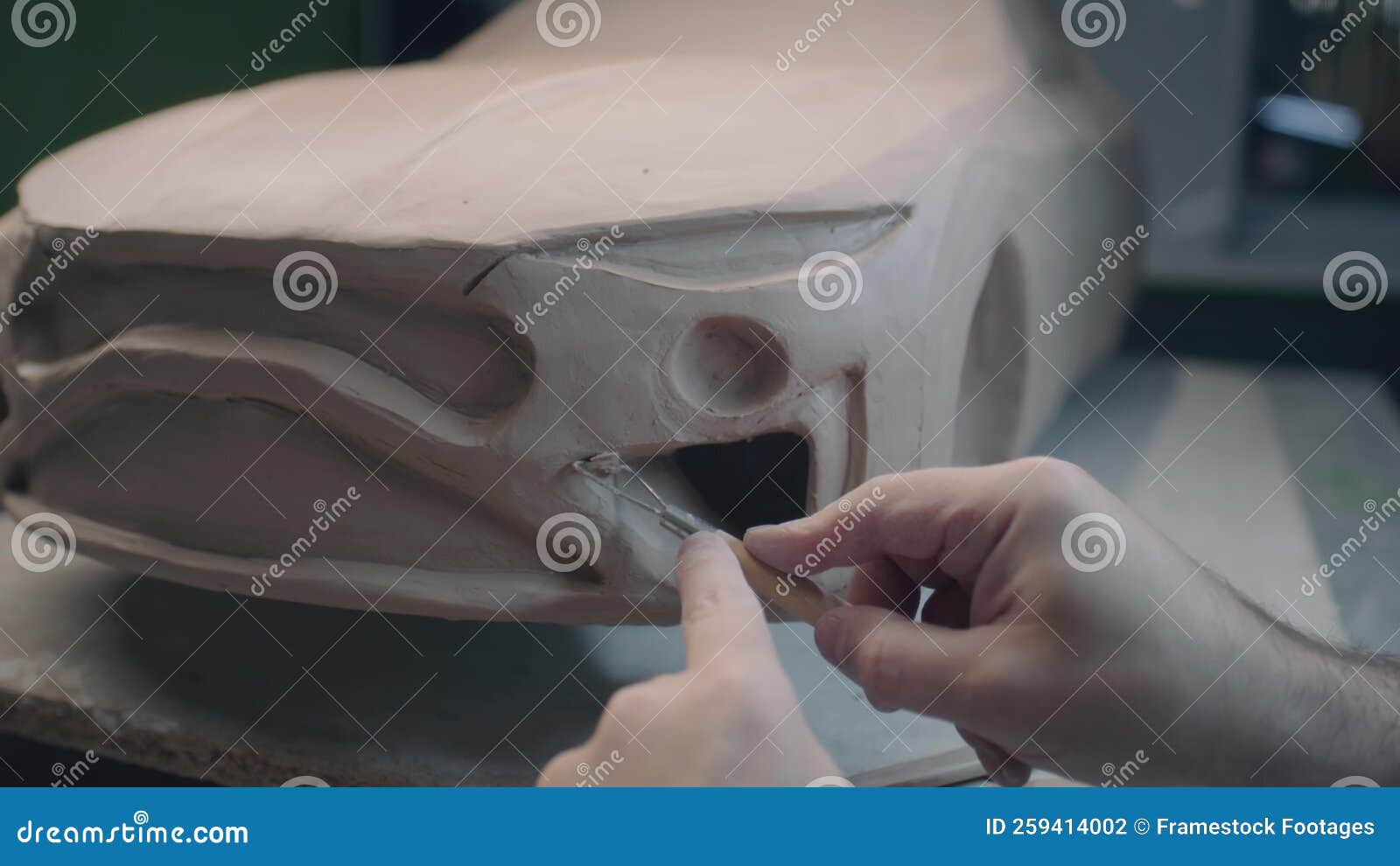 Car Designer Works on Prototype Car Using Loop Tools To Create Details ...