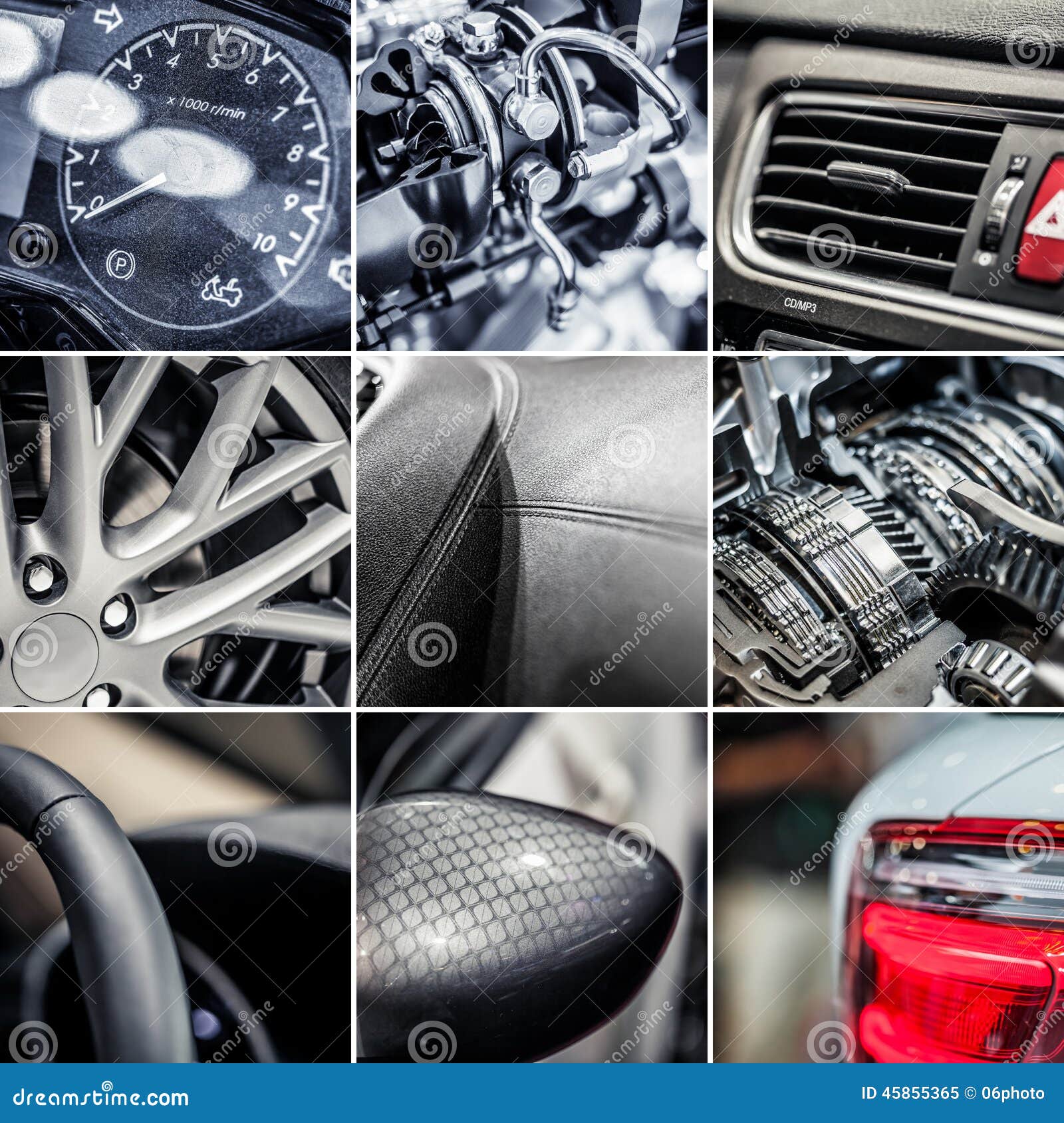 Car Details Collage Royalty-Free Stock Photography | CartoonDealer.com ...