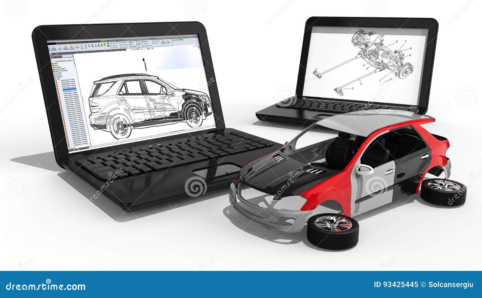 Car development stock illustration. Illustration of logistic - 93425445