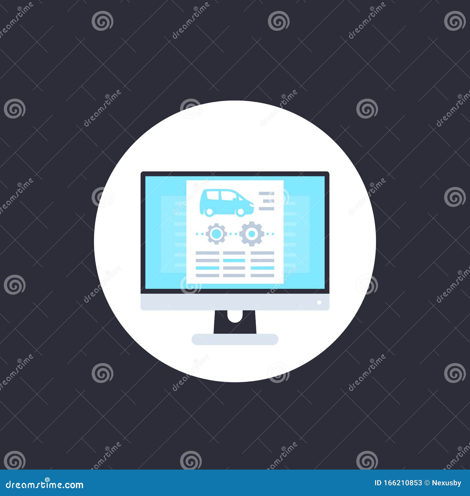 Car Diagnostic with Computer, Vector Stock Vector - Illustration of ...