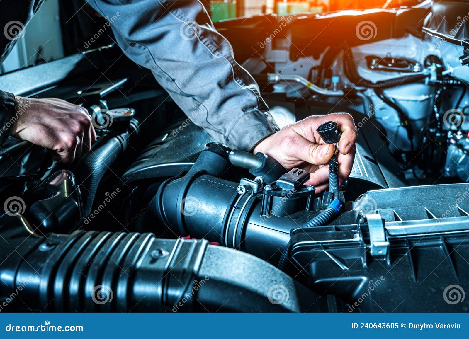 Car Diagnostics in Auto Service Stock Image - Image of equipment ...