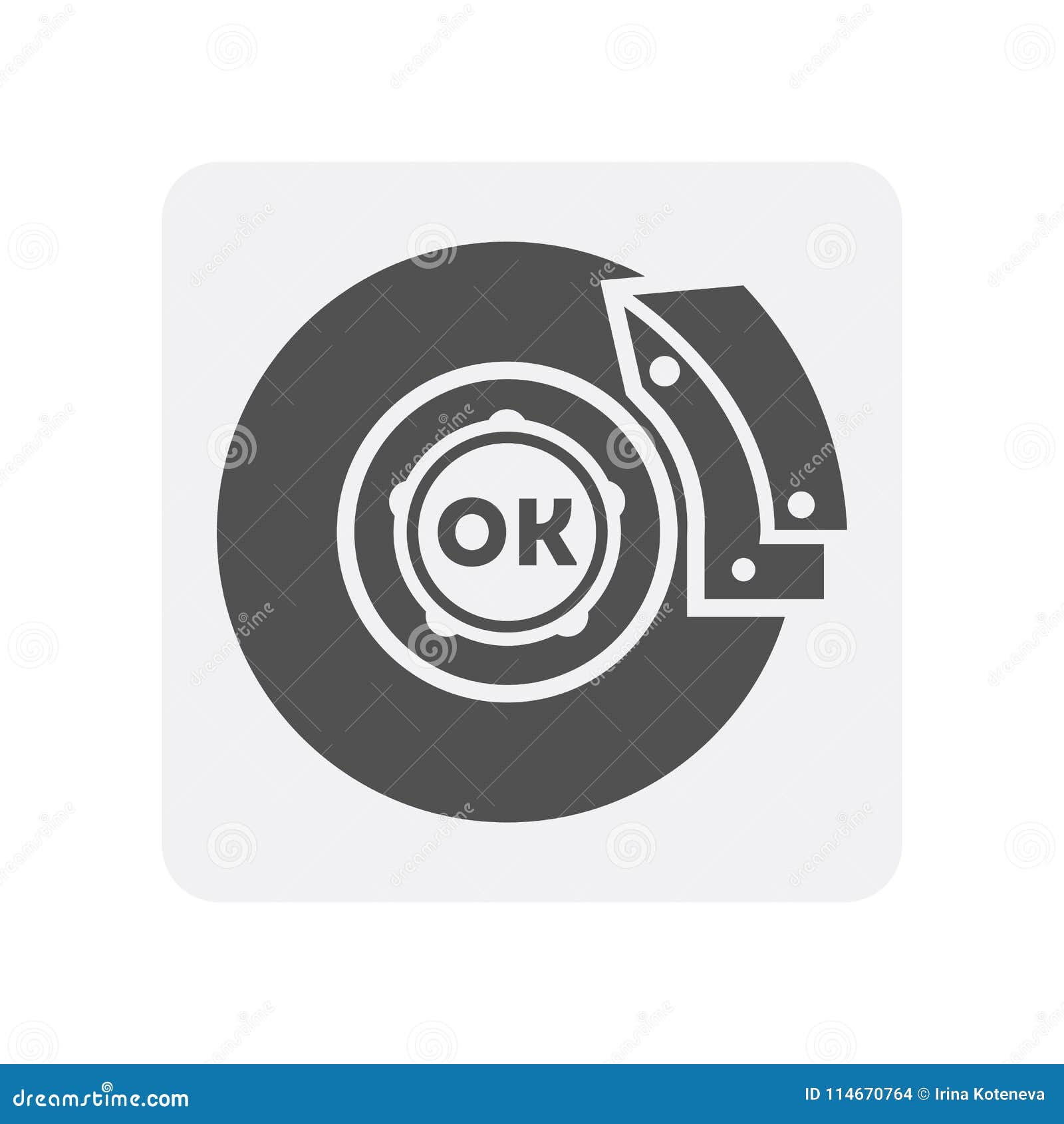 Car Diagnostics Icon with Brake Disk Element Stock Illustration ... Car Diagnostics Icon with Brake Disk Element Stock Illustration ...