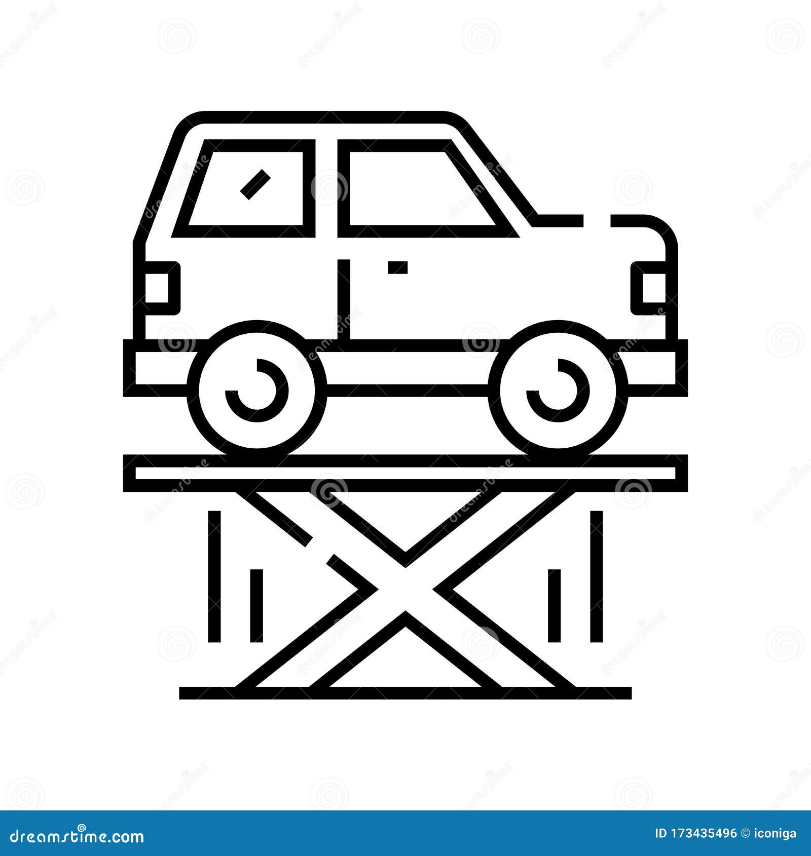 Car Diagnostics Line Icon, Concept Sign, Outline Vector Illustration ...