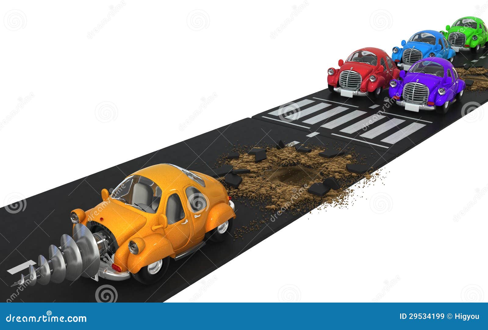 Car Dig stock illustration. Illustration of isolated - 29534199