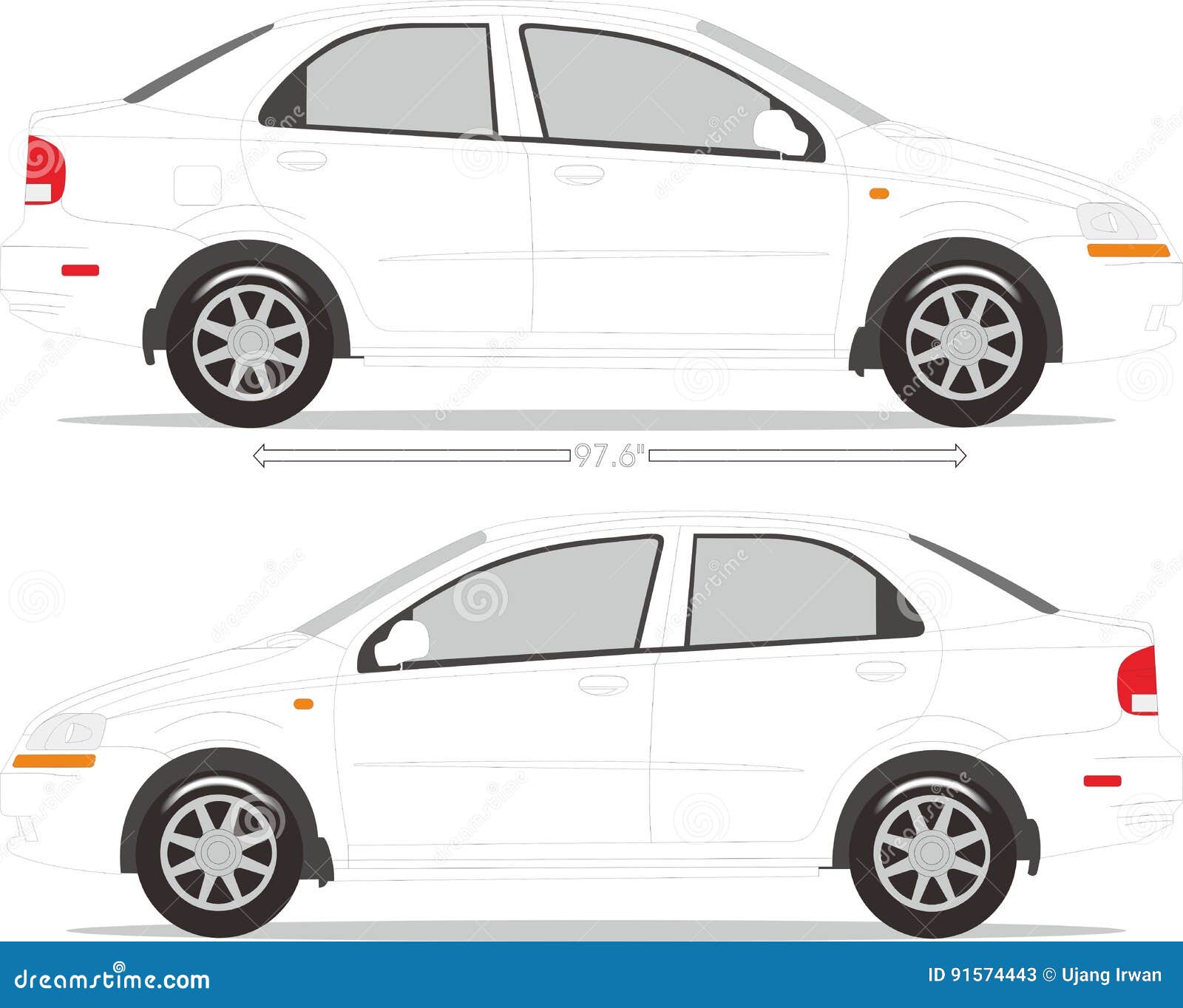Car dimension style stock vector. Illustration of service - 91574443