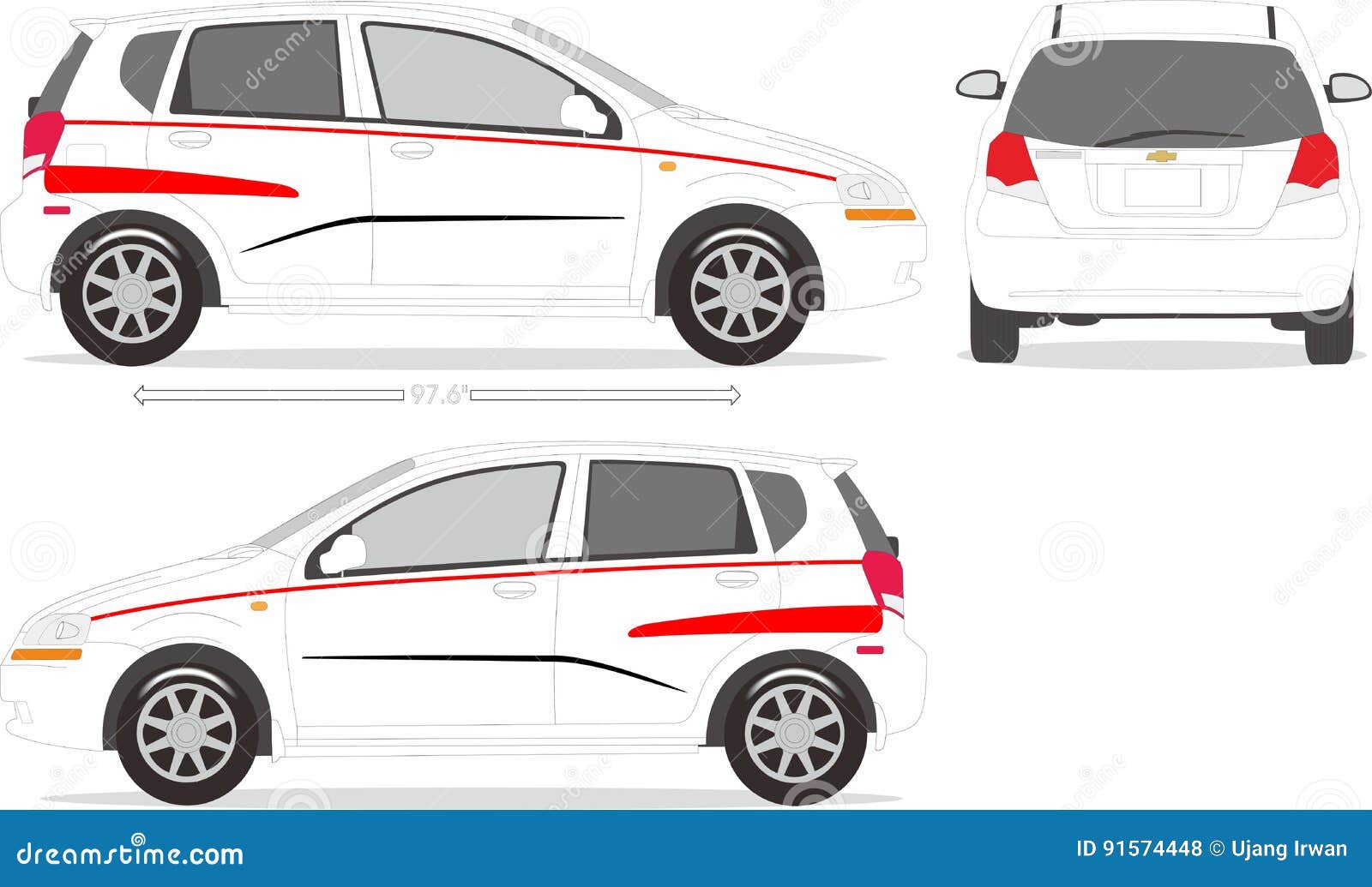 Car dimension style stock vector. Illustration of element - 91574448