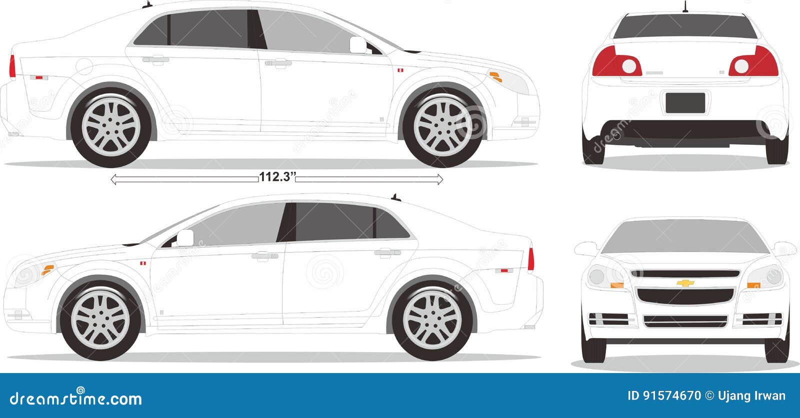 Car dimension style stock vector. Illustration of transport - 91574670