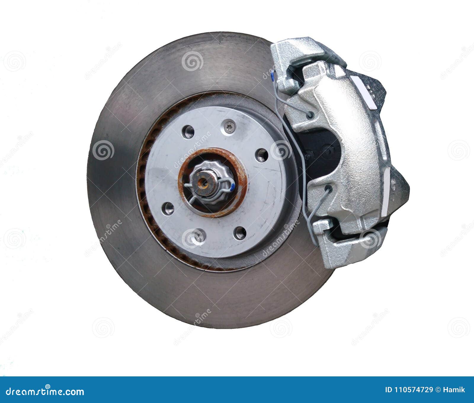 Car Disc Brake Isolated on a White Stock Image - Image of automobile ...