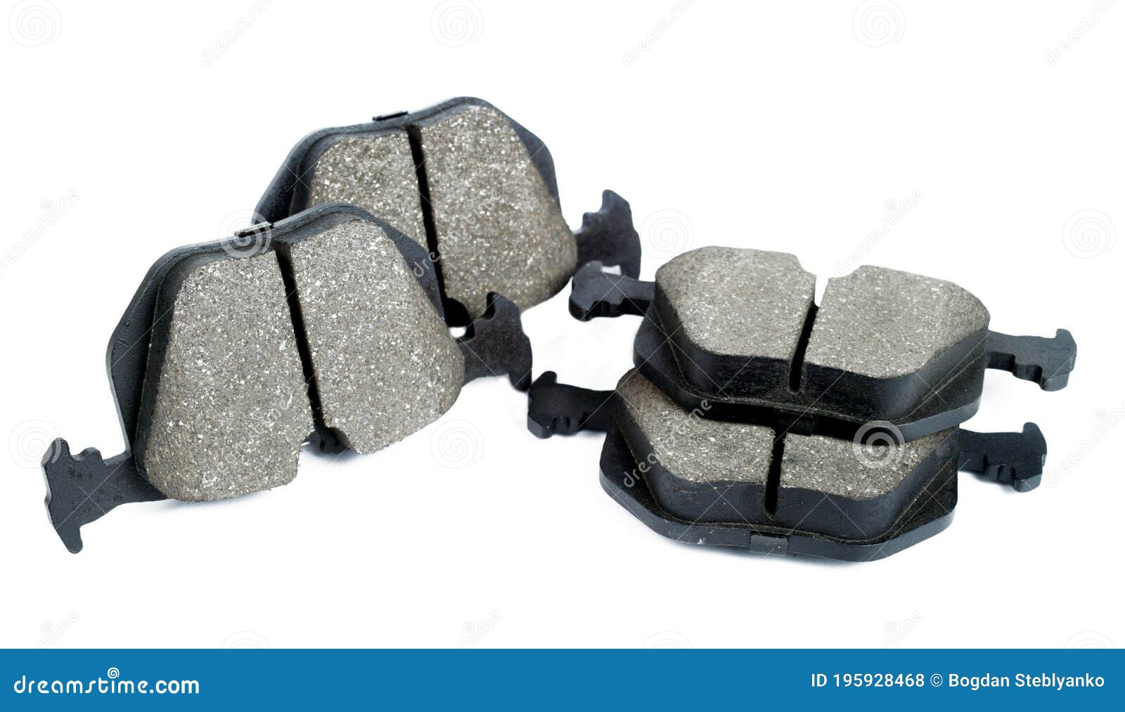 Car Disc Brake Pads on White Background, Isolate Stock Photo - Image of ...