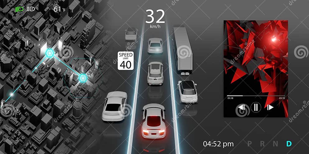 Car Display TESLA Interface Map Navigation LED Screen User Interface Ui ...
