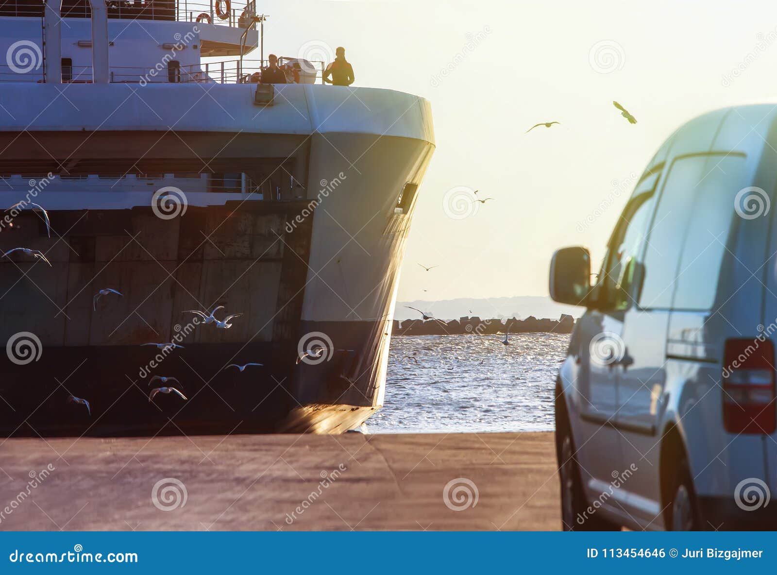 Car Waiting for Loading on the Ferry Stock Photo - Image of tourism ...