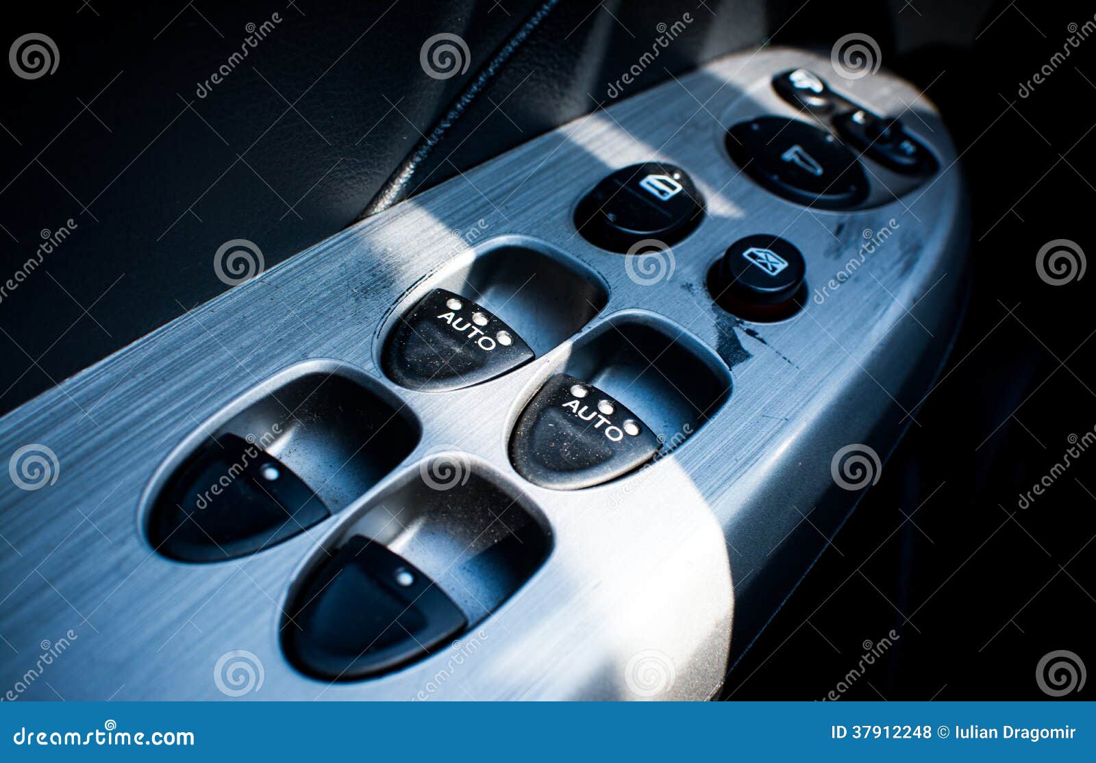 Car Door Control Buttons stock photo. Image of grey, buttons - 37912248