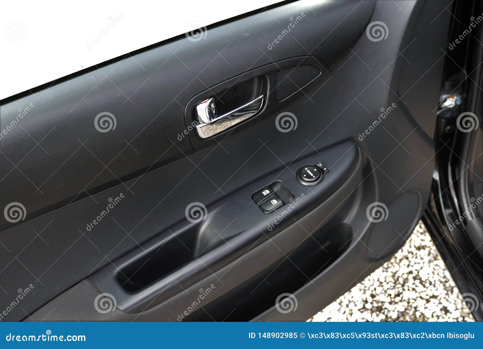 Control Panel in the Car Door. Stock Image - Image of comfort, cars ...