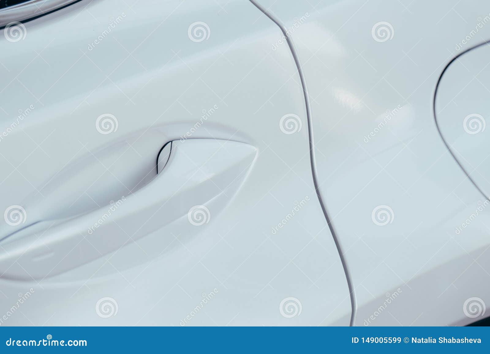 Car Door Handle.Black and White Stock Image - Image of automobile ...