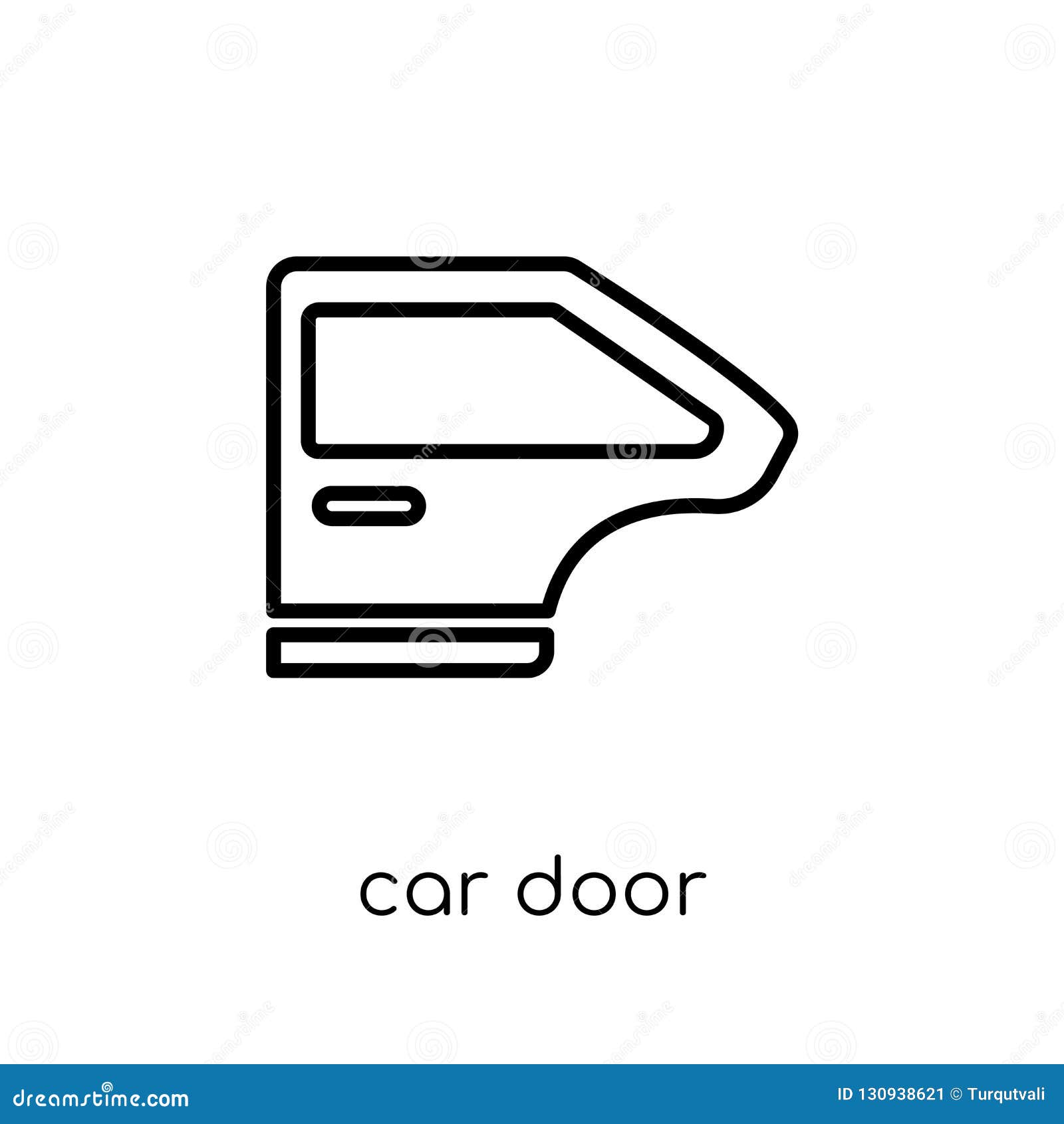 Car Door Icon From Car Parts Collection Stock Vector Illustration Of