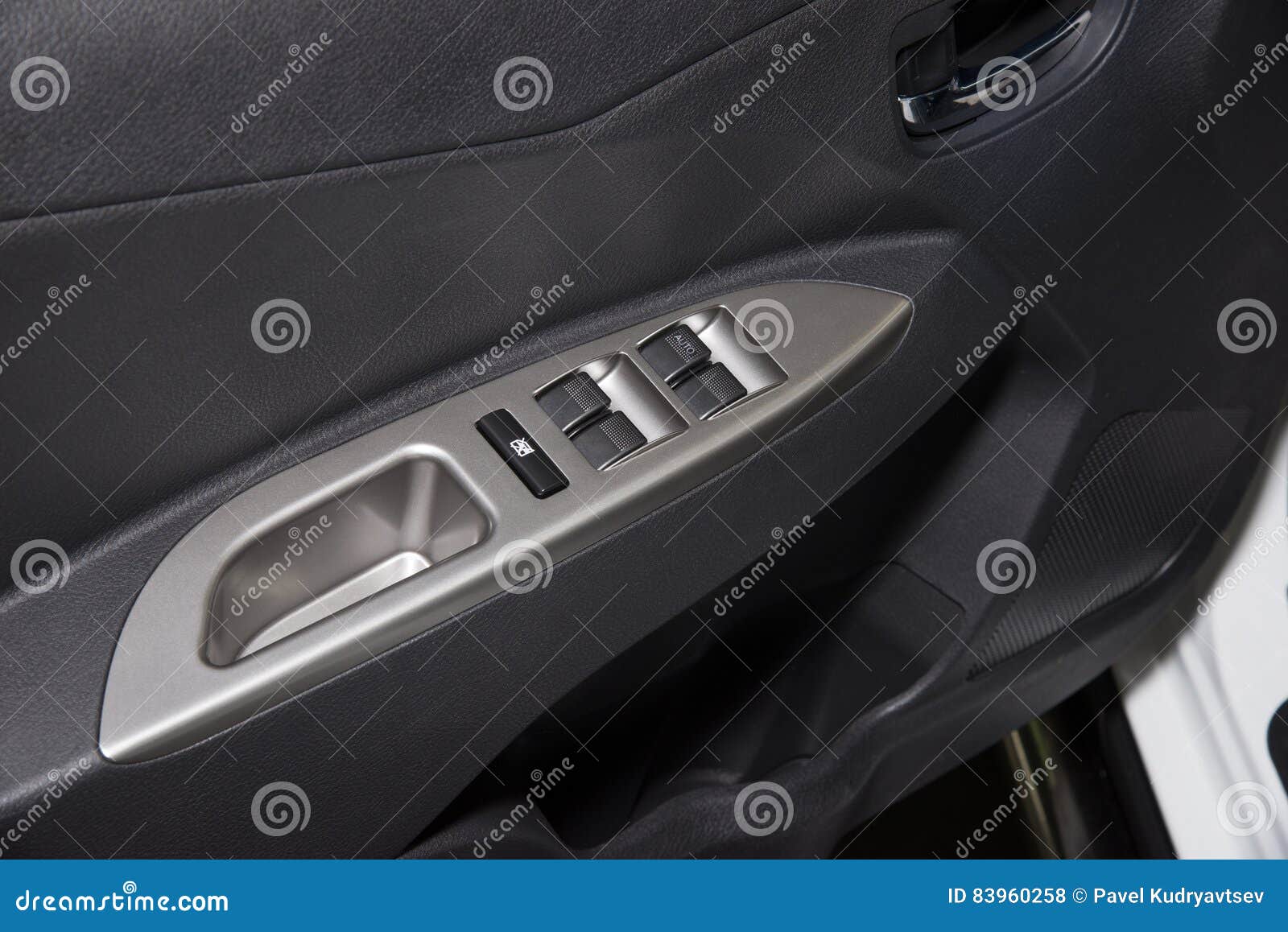 Car Door Interior with Window Control Panel Stock Photo - Image of ...