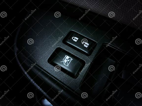 Car Door Panel Control Switch with Car Glass Window Locked Switch of ...