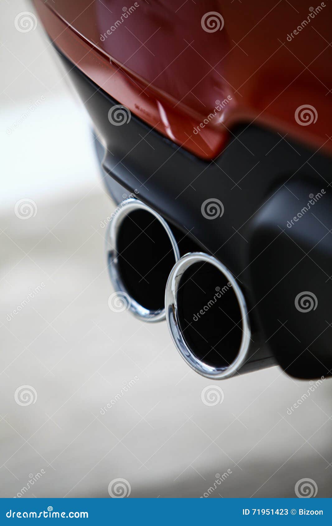 Car double exhaust stock image. Image of silencer, gasoline - 71951423