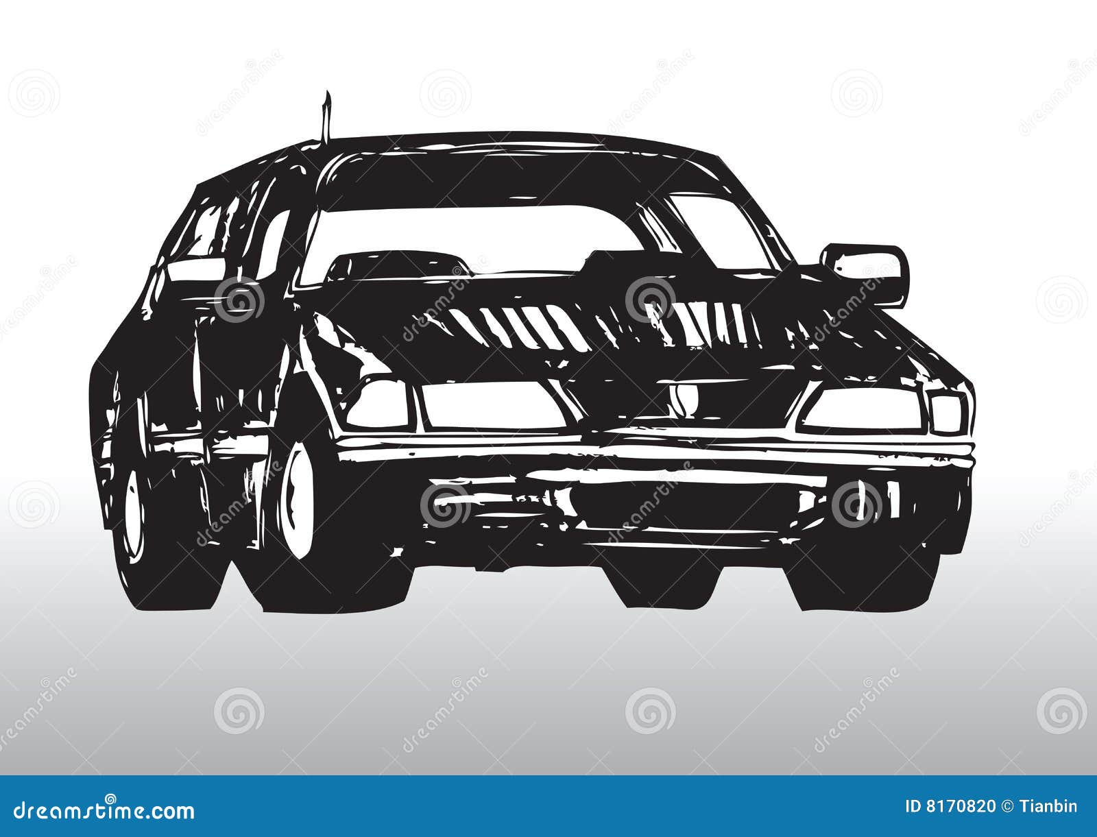 Honda Car Contour Model In Vector | CartoonDealer.com #161461031