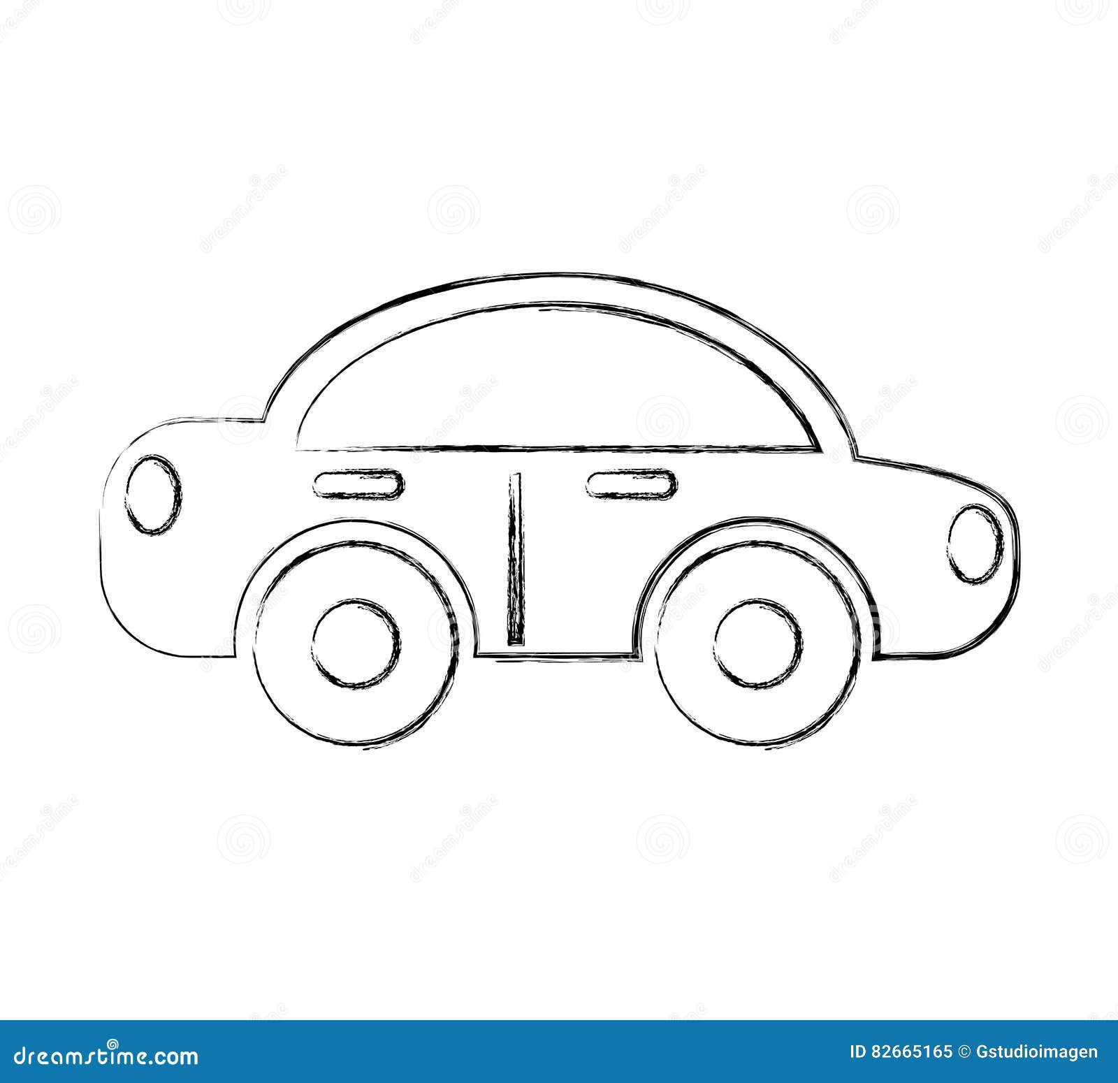Car drawing isolated icon stock illustration. Illustration of ...