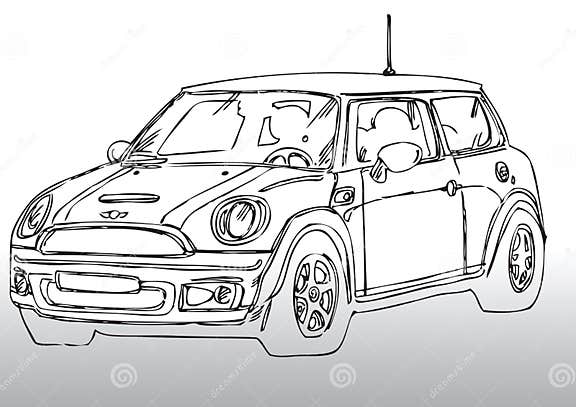 Car drawing mini stock vector. Illustration of race, qualifying - 8170752