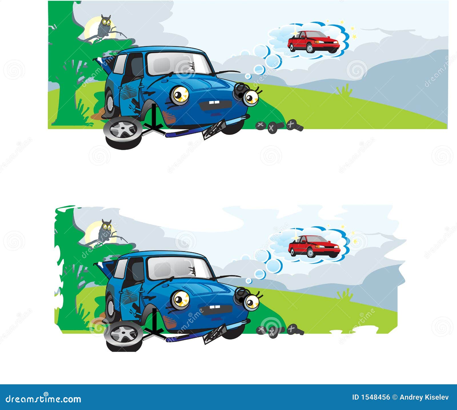 Car dream stock vector. Illustration of reverie, drive - 1548456