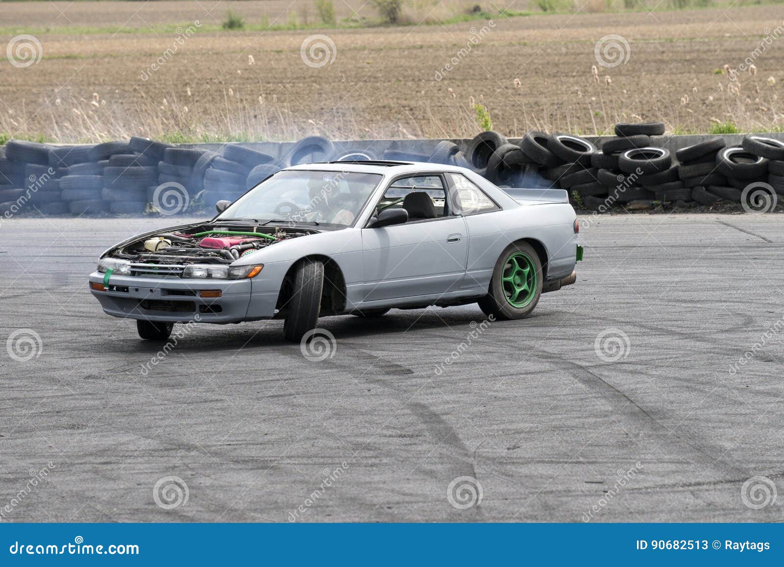 Car drifting editorial stock photo. Image of burning - 90682513