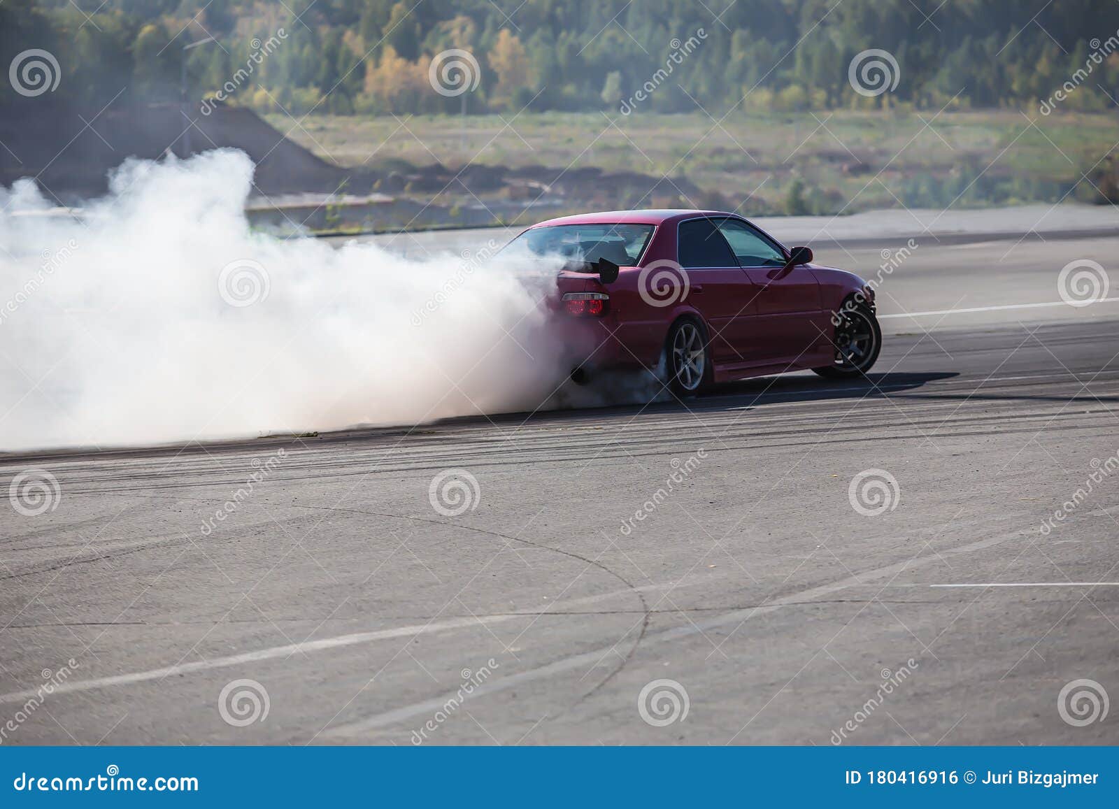 Car Drifting on Speed Track Stock Photo - Image of driver, motion ...