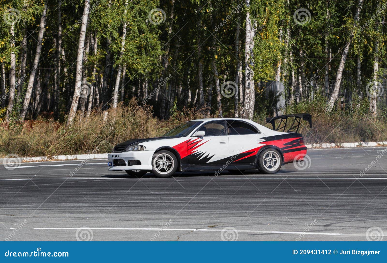 Car Drifting on Speed Track Stock Photo - Image of power, blurred ...