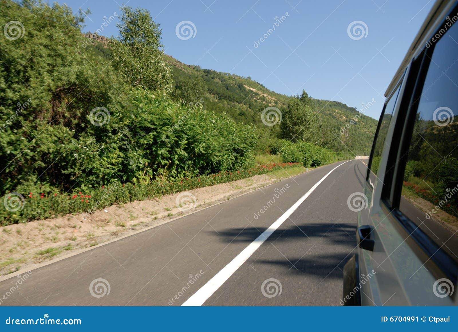 Car drive on the road stock image. Image of green, speed - 6704991