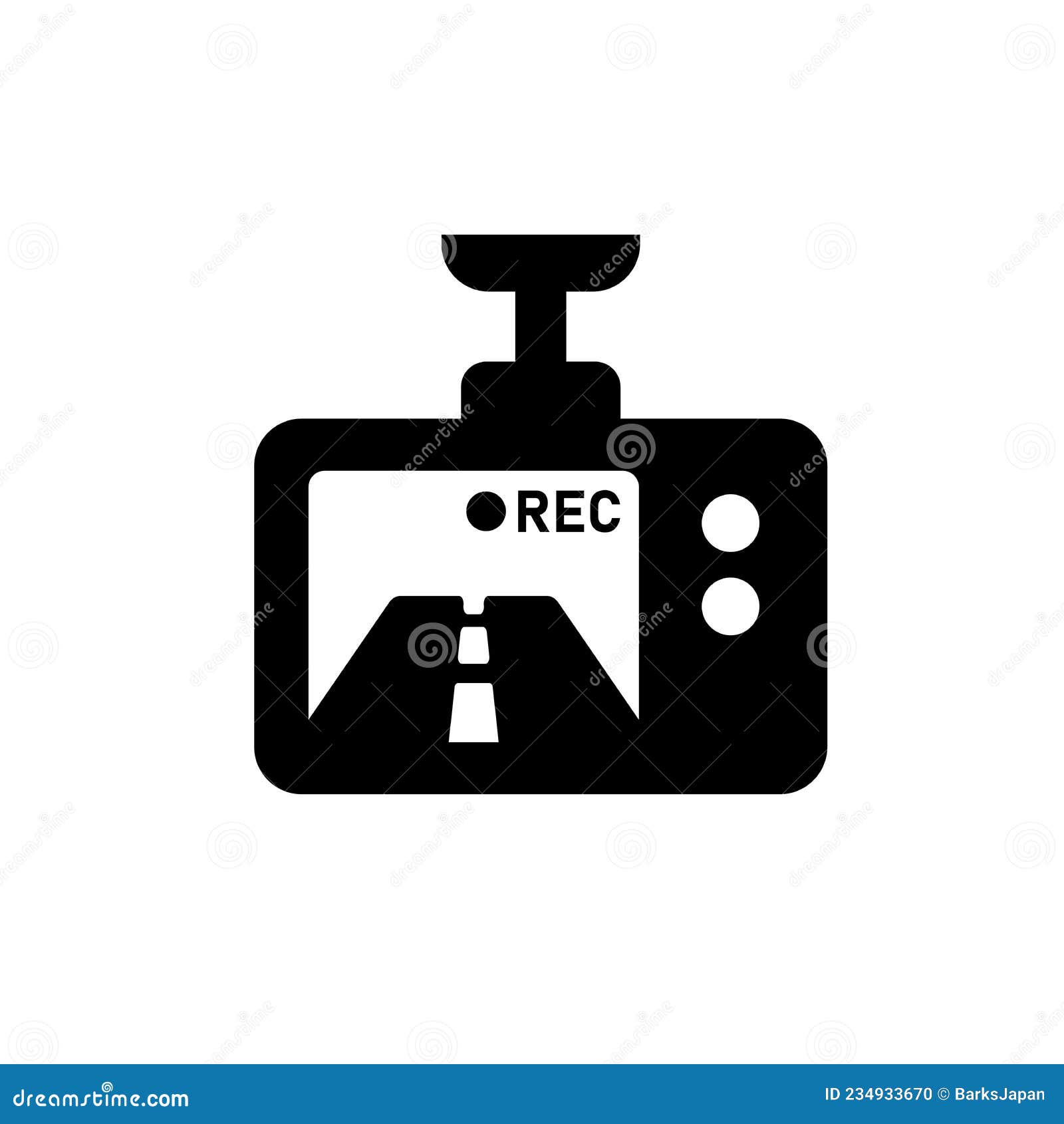 Car Drive Video Recorder Vector Icon Illustration Stock Vector ...