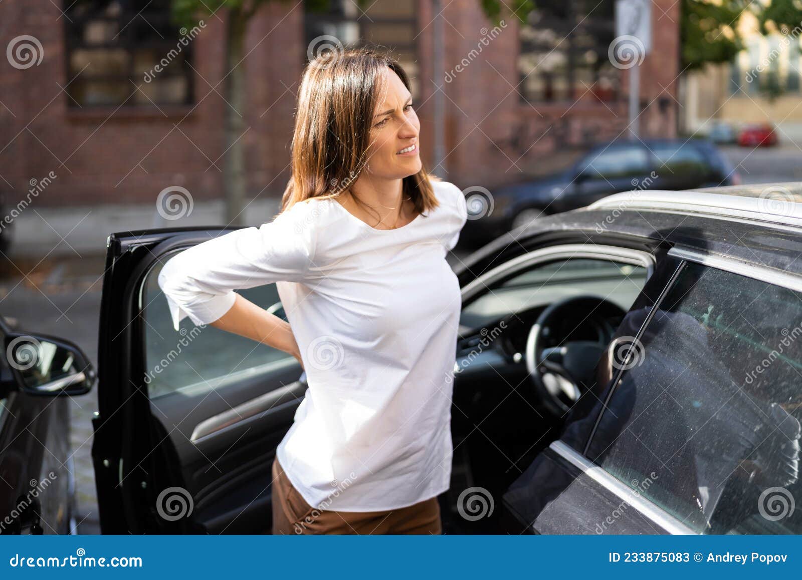 Car Driver Back Pain Injury Stock Image - Image of road, health: 233875083