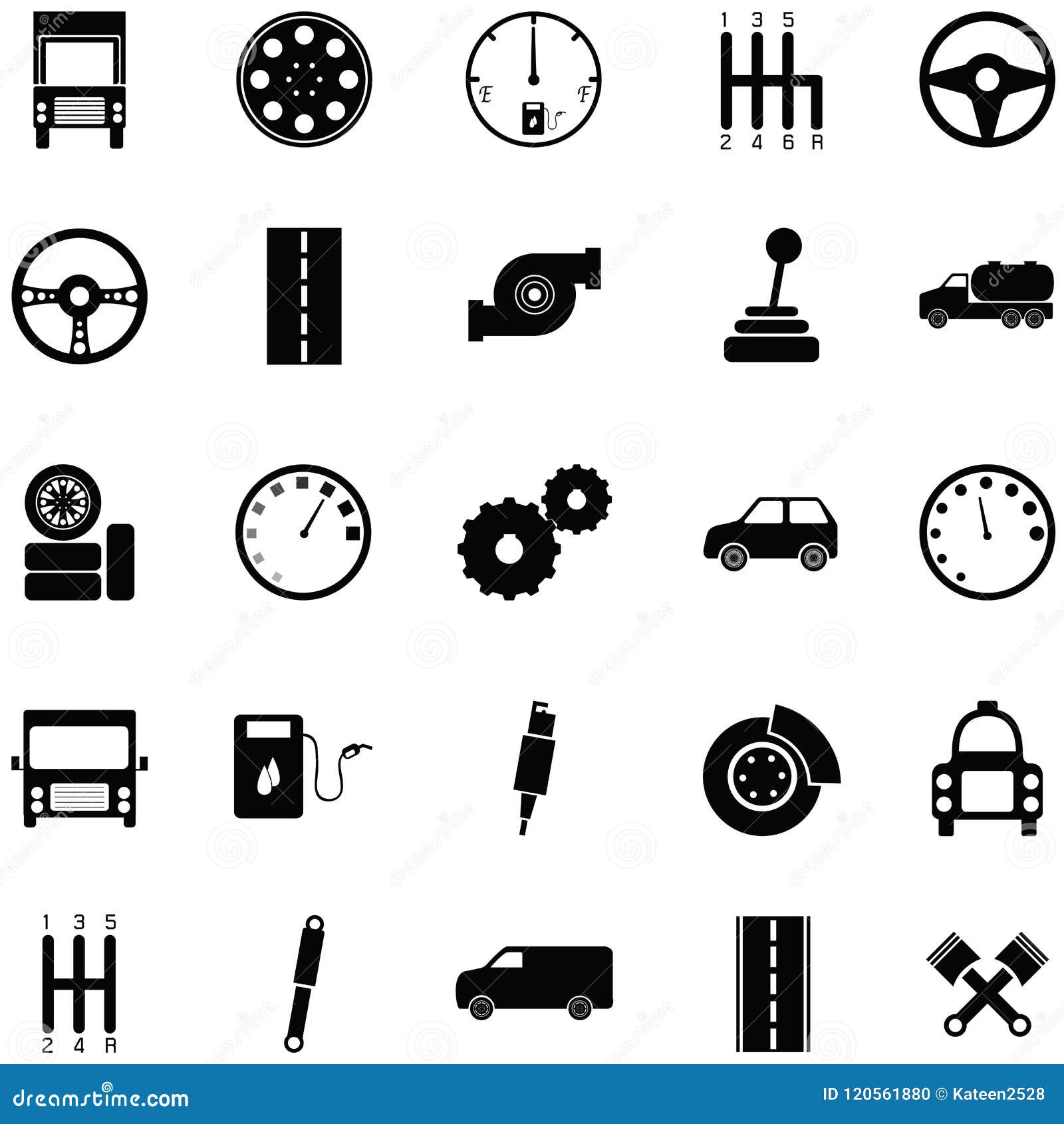 Car driver icon set stock vector. Illustration of collection - 120561880