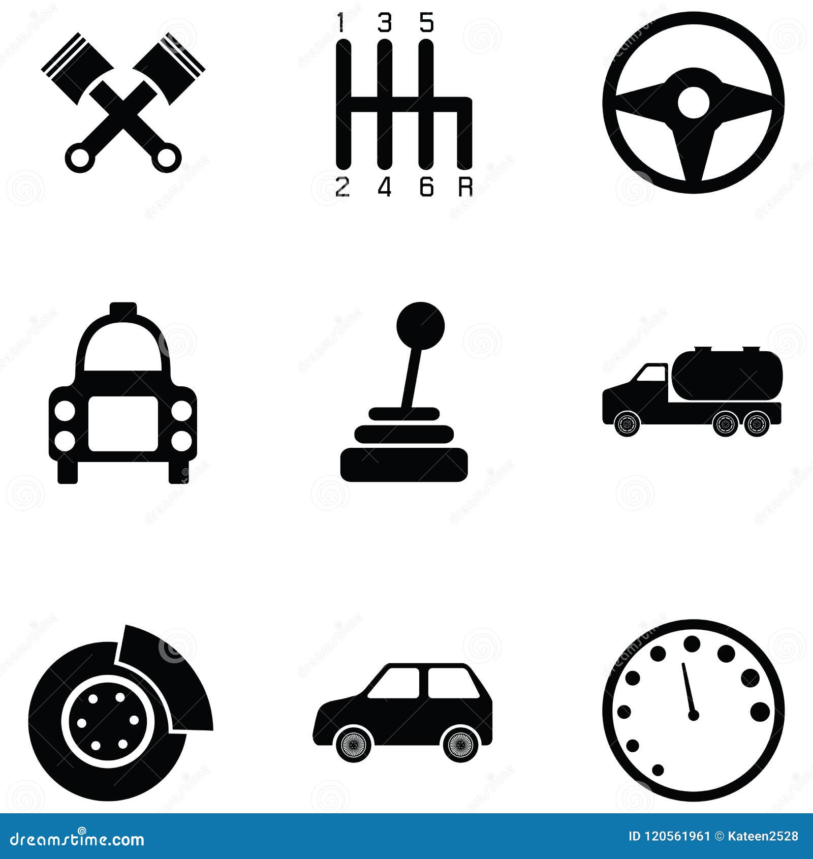 Car driver icon set stock vector. Illustration of technology - 120561961