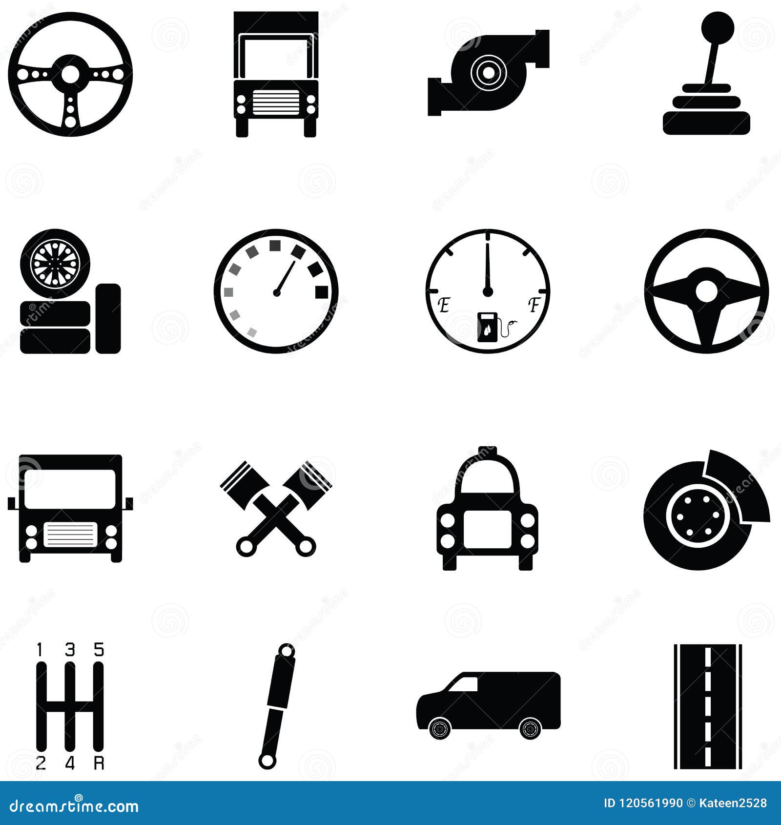 Car driver icon set stock vector. Illustration of battery - 120561990