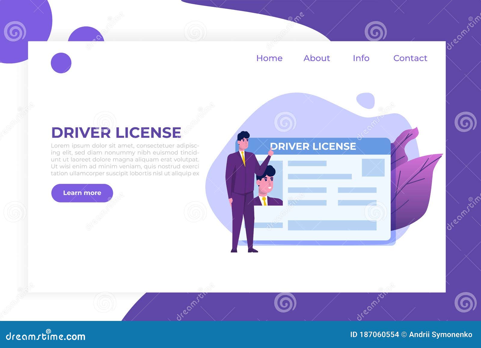 Car Driver License Concept. Vector Illustration Stock Vector ...